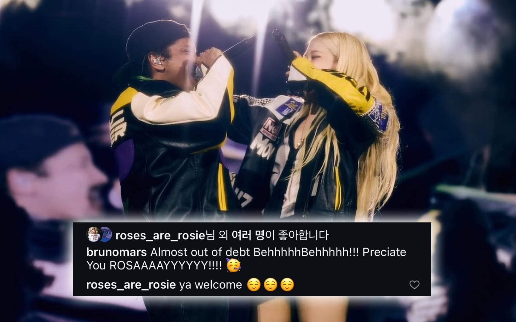 Bruno Mars thanks BLACKPINK's Rosé for helping him "get out of debt ...