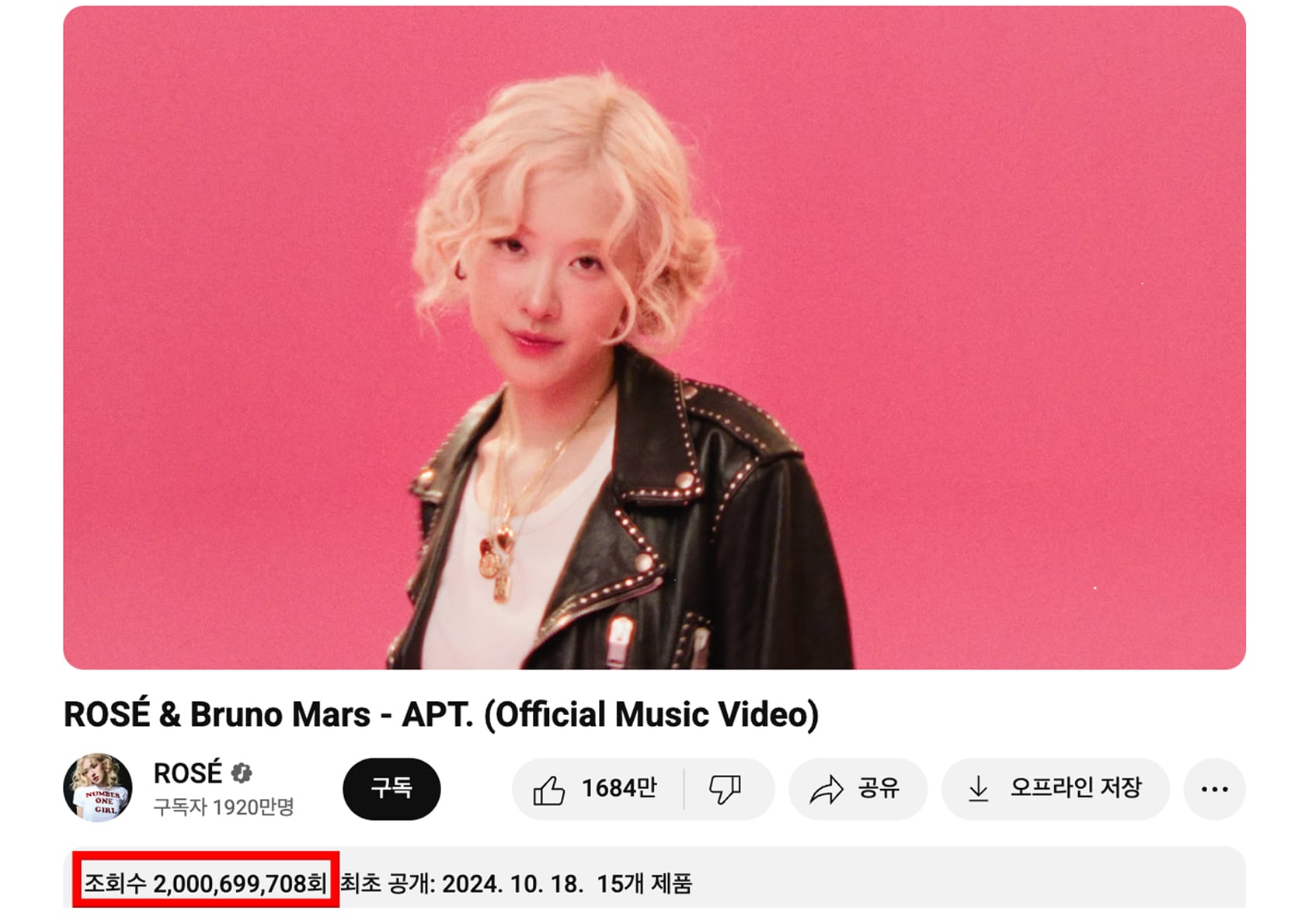 BLACKPINK's Rosé sets new record as "APT." becomes the fastest K-pop MV ...