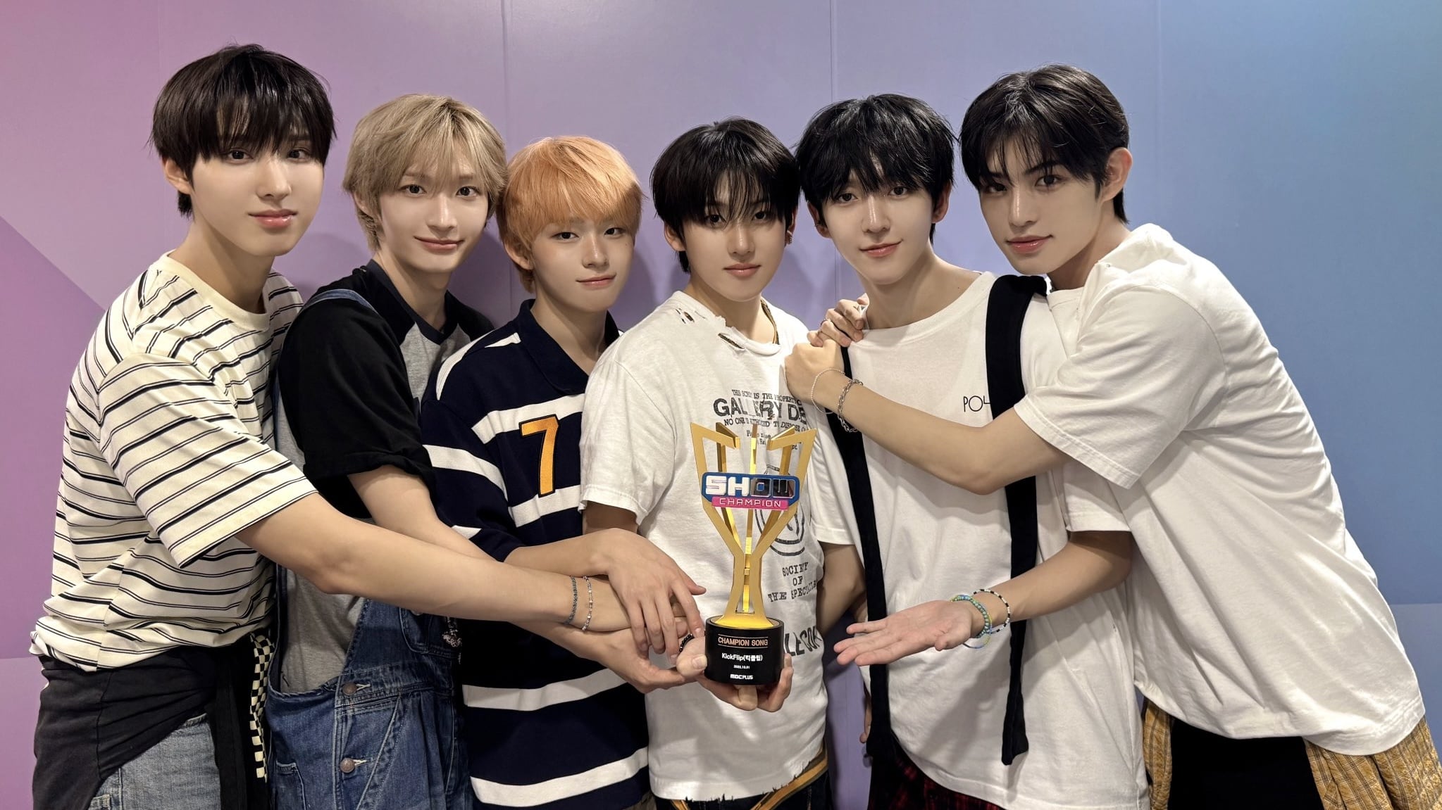 KickFlip bags their first-ever music show win with “My First Love Song” on ‘Show Champion’ | allkpop
