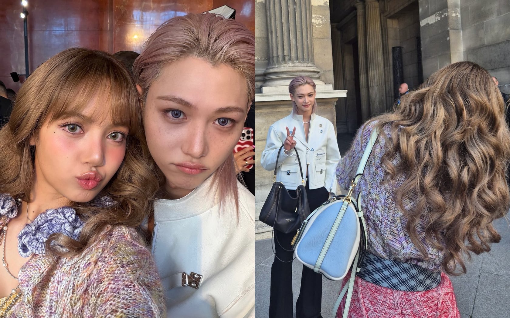 BLACKPINK's Lisa takes photos of Stray Kids' Felix and display their close relationship at Louis ...