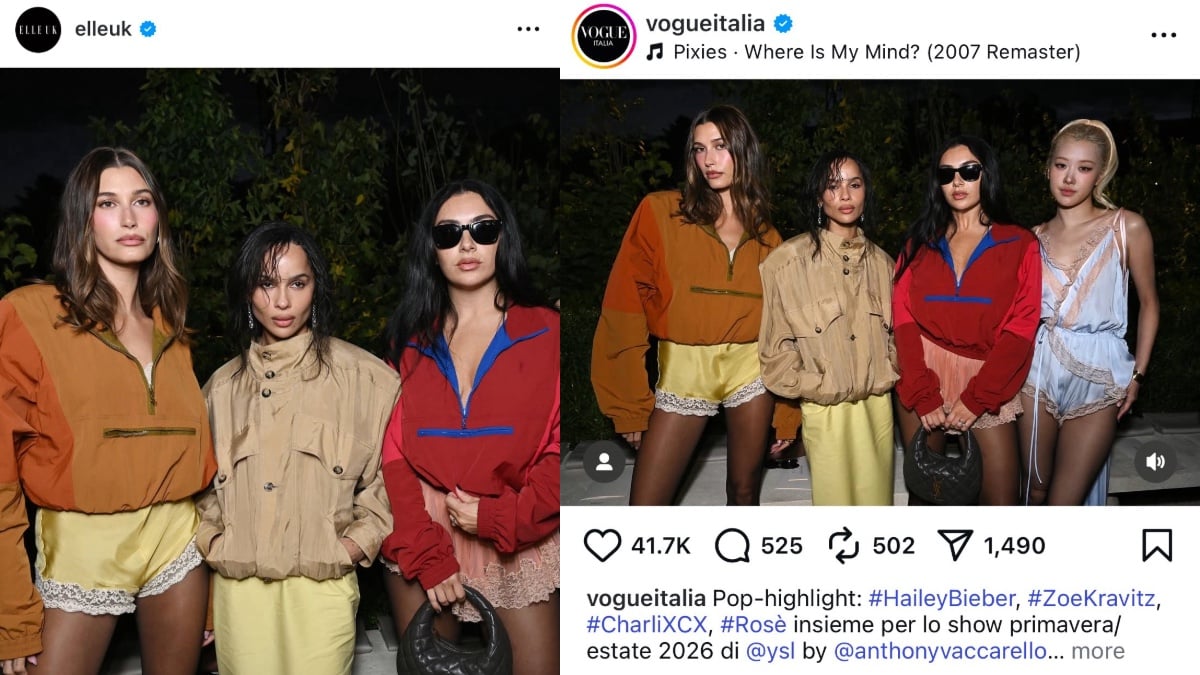 'Elle UK' issues statement of apology for cropping out Rosé from 'Paris Fashion Week' photo ...