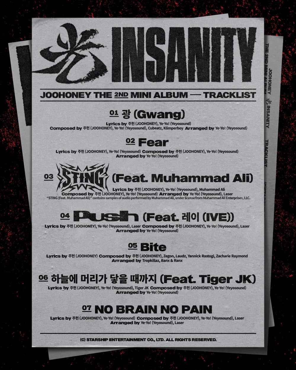 MONSTA X's Joohoney unveils tracklist for his solo mini-album 'INSANITY ...